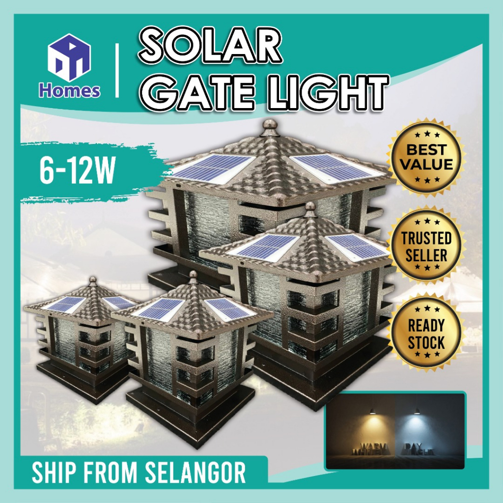 Solar Gate Light / Outdoor Gate Light Solar / Lamp Outdoor Lamp LED ...