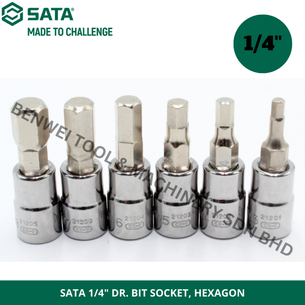 SATA 1/4'' DR. BIT SOCKET, HEXAGON / SUPER JUNIOR ALLEN KEY BOX / H3 H4 ...