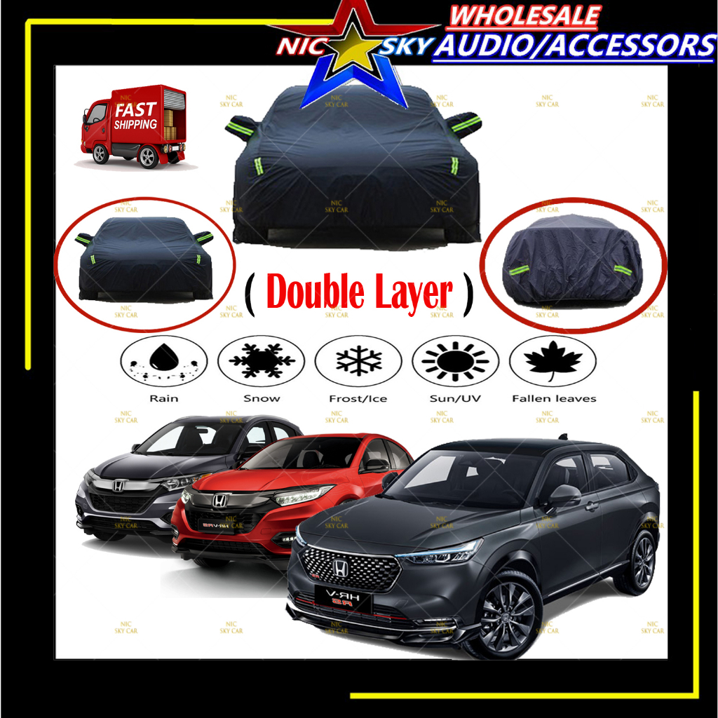 Honda HRV CAR COER 190T Black Zipper Design Jet Protection HRV Car ...