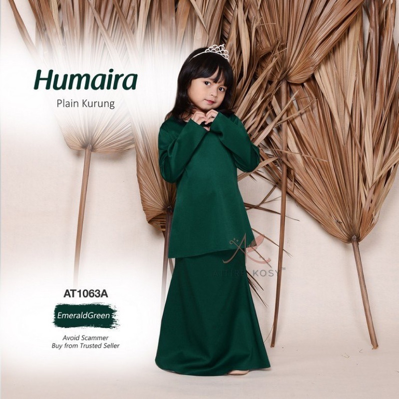 Tema Raya 2023 Emerald Green Edisi Baju Kurung Kanak-Kanak by Ayanna ...