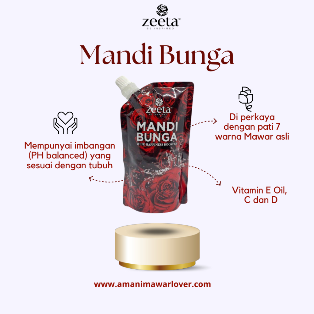 MANDI BUNGA / FLORAL BATH / FLOWER BATH by ZEETA 100% Organic (Ready ...