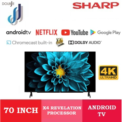SHARP 70 INCH 4K UHD ANDROID TV 4TC70DK1X | Shopee Malaysia