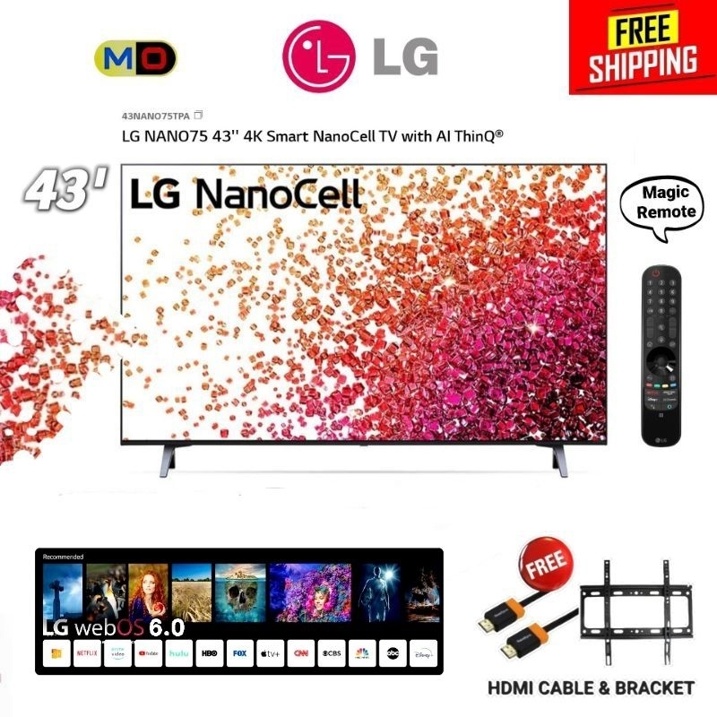 LG NANO75 4K Smart NanoCell TV with AI ThinQ (43") 43NANO75 | Shopee ...