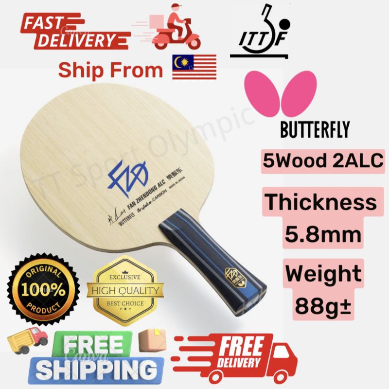 Butterfly Fan ZhenDong ALC Super Blade High Quality Table Tennis FZD ...
