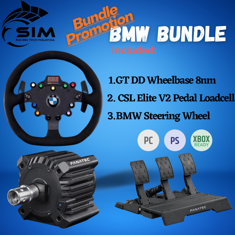 Fanatec GT DD Pro Wheelbase Bundle / BMW / Mclaren / Esport / R300 ...