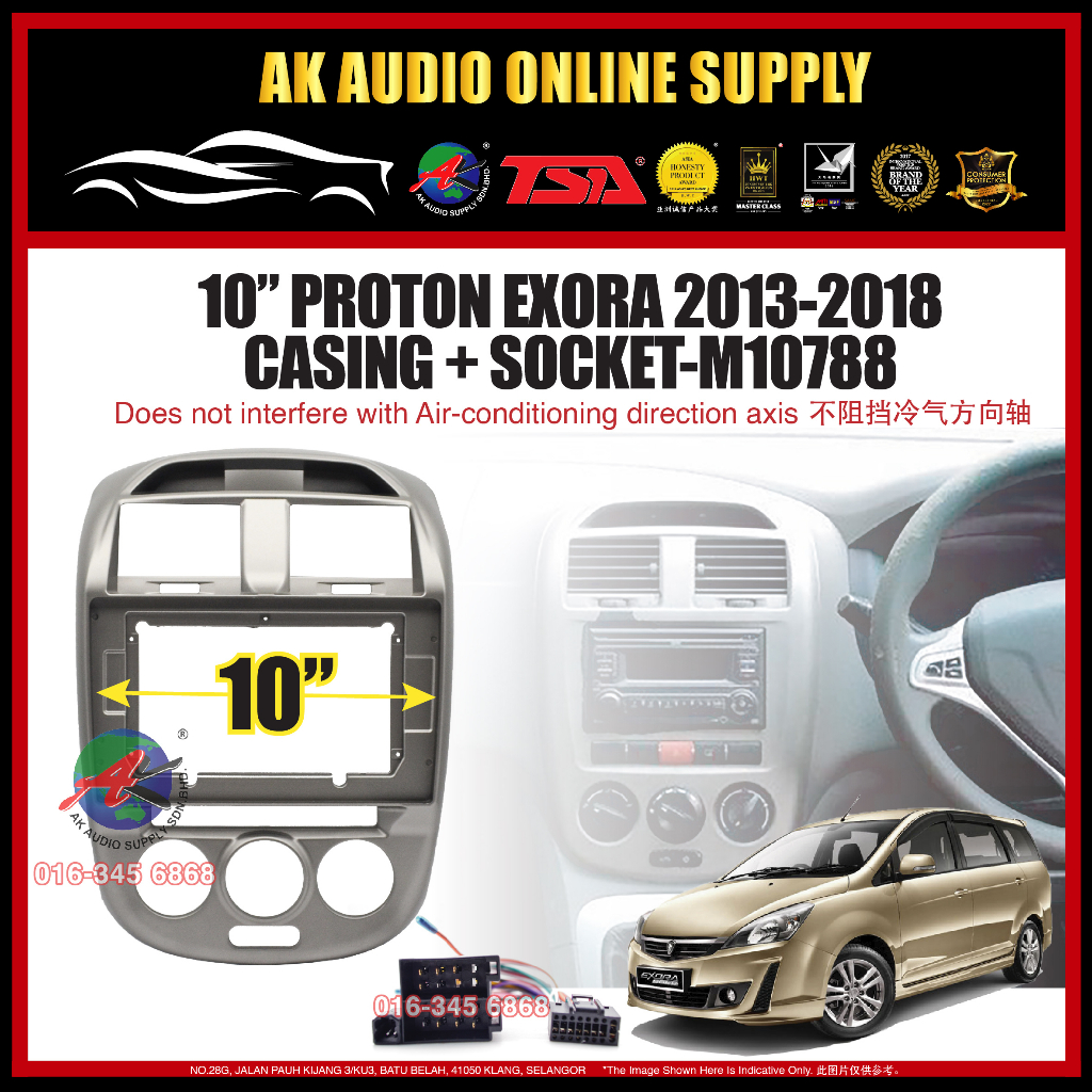 Proton Exora 2013 - 2018 ( Silver ) Android 10” Casing + Socket ...
