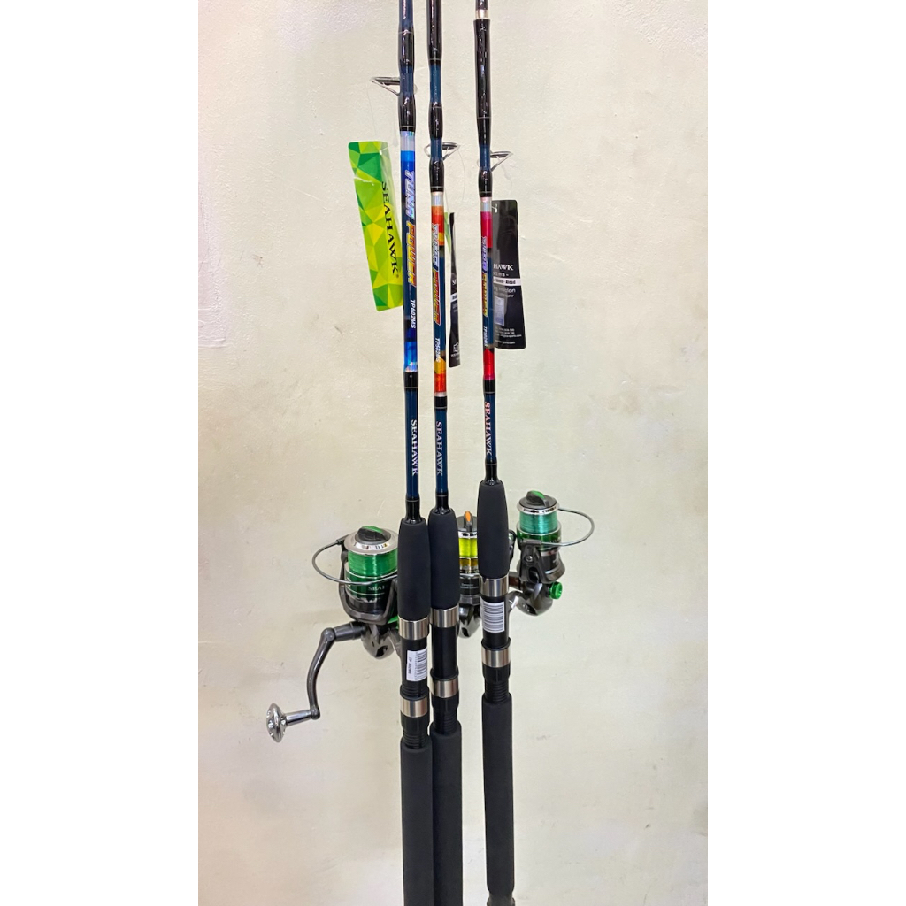 SET Joran Mancing SEAHAWK TUNA POWER & Reel SEAHAWK HOLIDAY3 Free Tali ...