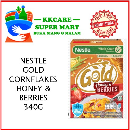 NESTLE Gold Cornflakes Honey & Berries 340g 玉米片蜂蜜和浆果 | Shopee Malaysia