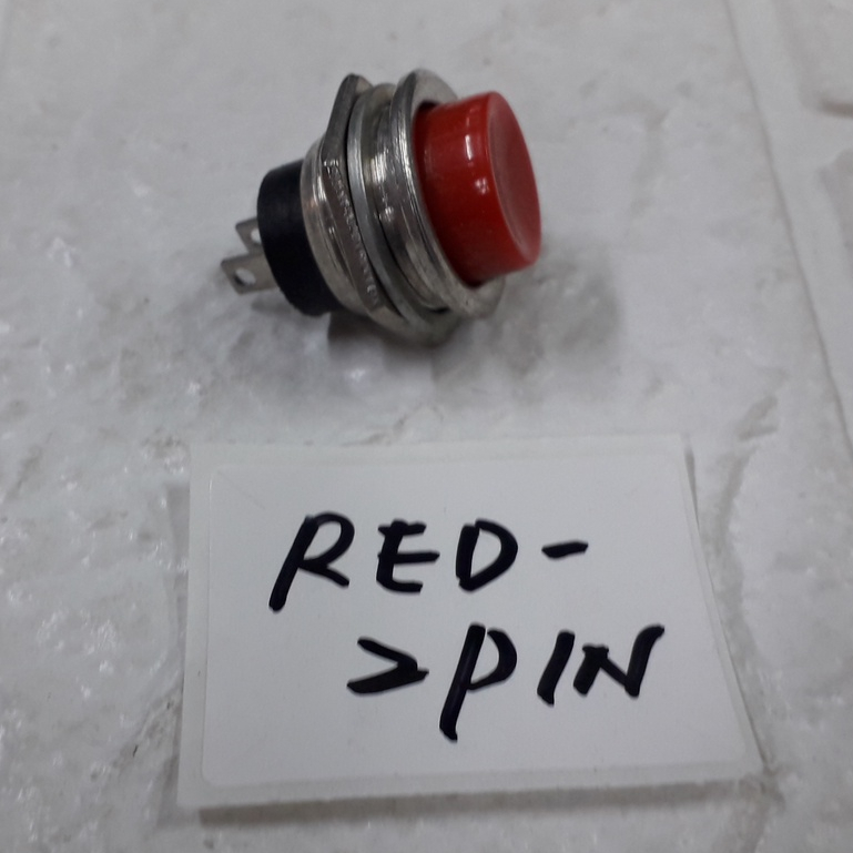 (1PCS RED-2PIN) PUSH ON BUTTON SWITCH (PUSH ON TYPE) | Shopee Malaysia