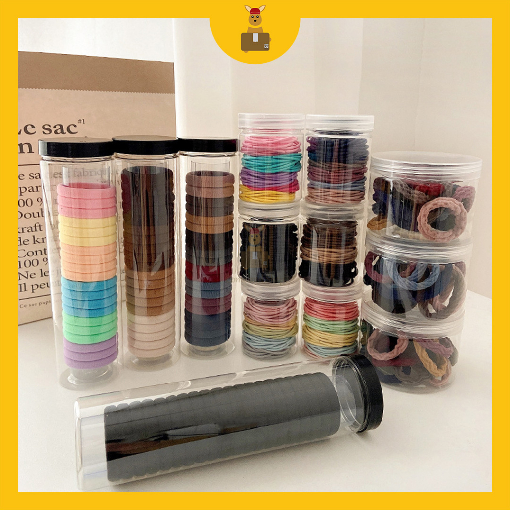 Elastic Hairband Hair Ties Set Women Ponytail Hair Rope Rubber Band Hair Accessories with ...