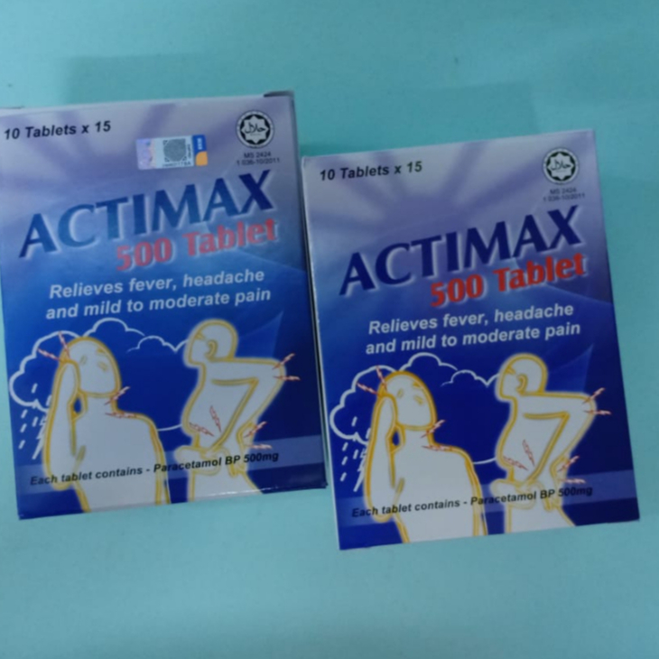 ACTIMAX 500G PARACETAMOL TABLET 10'S X 15 (BOX) READY STOCK!!! | Shopee ...