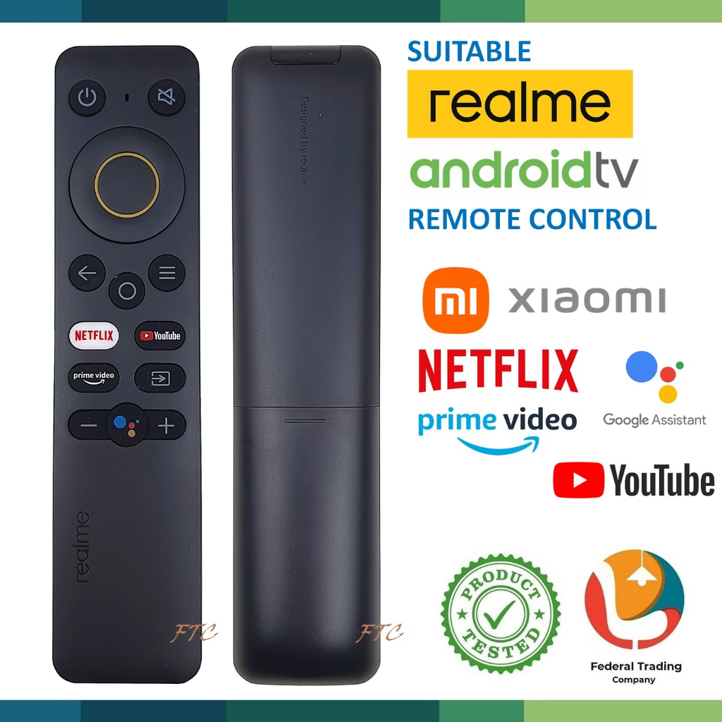 Realme Android Smart Google Assistant Voice Function TV Remote Control ...