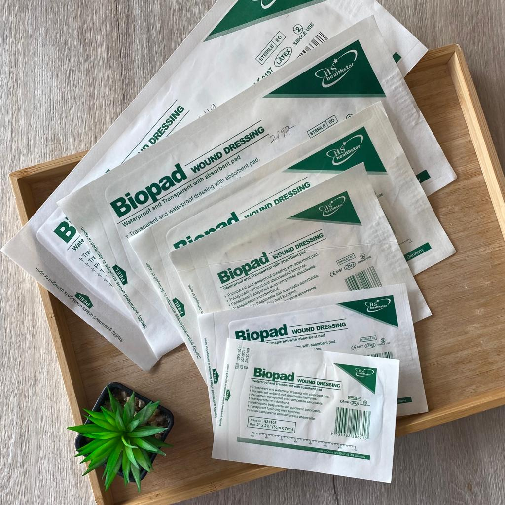 Biopad Wound Dressing Waterproof and Transparent with absorbent pad ...