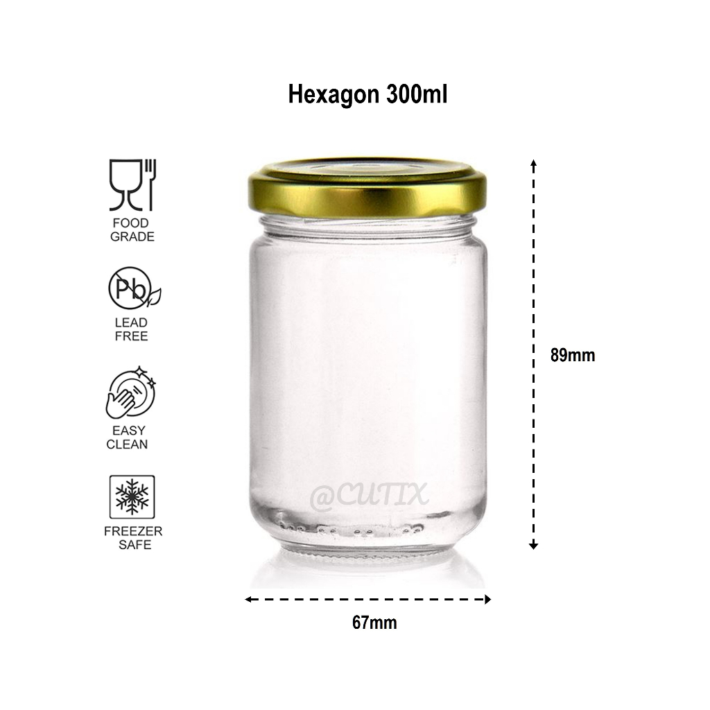 [120pcs] 330ml Round Glass Jar wholesale Air Tight Bottle Door Gift Storage Botol Kaca Sambal ...