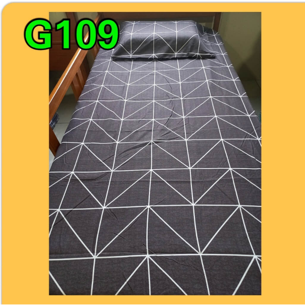 Single Cadar Tilam Fitted Getah /Sarung Tilam 2in1 Cotton Bedsheet/Kain ...