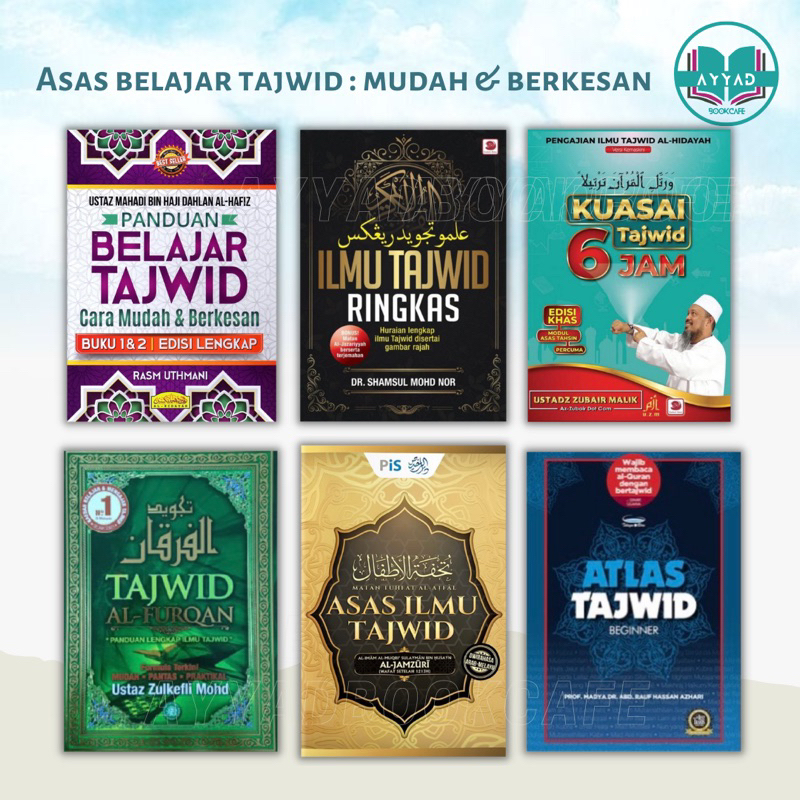 Kuasai Tajwid 6 Jam | Panduan Belajar Tajwid Buku 1 & 2 | Ilmu Asas Tajwid | Atlas Tajwid For ...