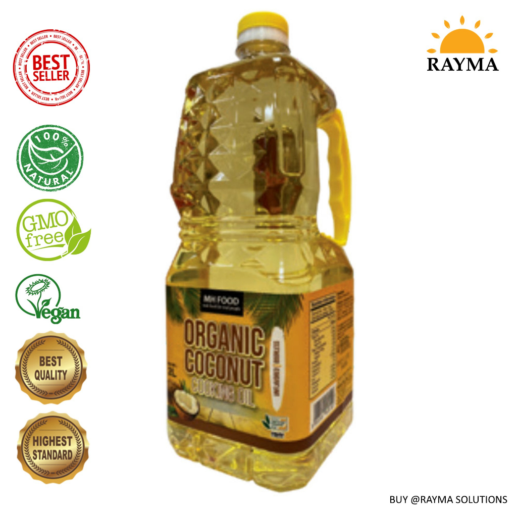 MH FOOD Premium Organic Odourless Coconut Cooking Oil (2 Liter ...