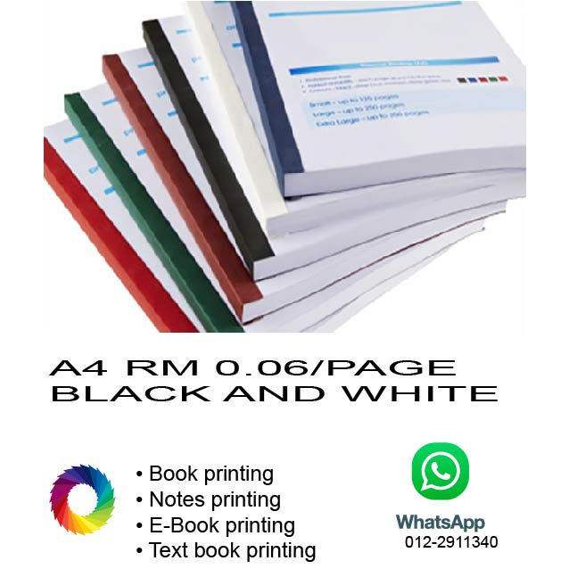 A4 Black and White and Color Printing Services A4 B/W RM 0.06/page | Shopee Malaysia