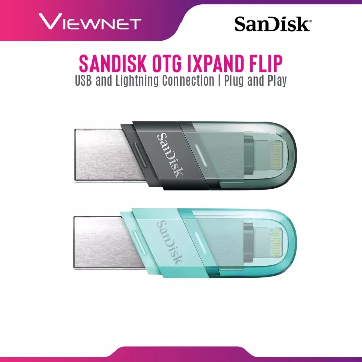 SANDISK OTG FLASH DRIVE IXPAND FLIP WITH USB 3.1 64GB / 128GB / 256GB ...