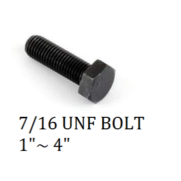 HEX BOLT SET - UNF 7/16" (Unified Fine Threads)(Gigi Halus) BOLT + NUT ...