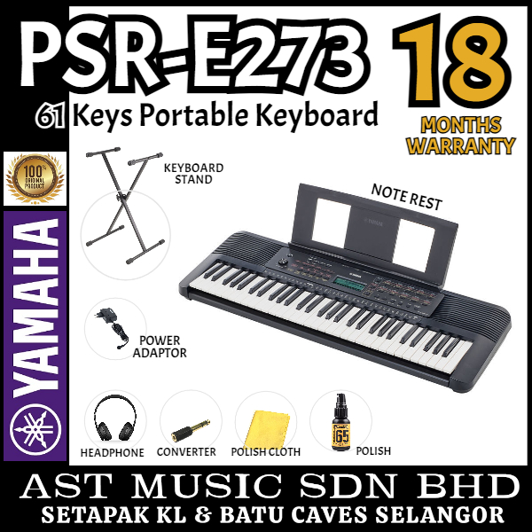Yamaha PSR-E273 Portable Keyboard ( PSRE273 ) | Shopee Malaysia