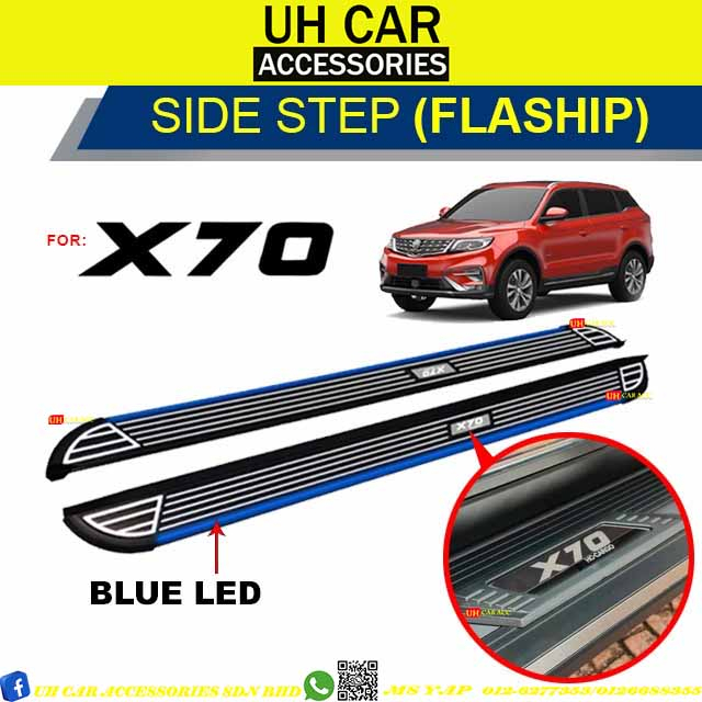 PROTON X70 SOLAR LED SIDE STEP FLAGSHIP RUNNING BOARD NEW DESIGN ...