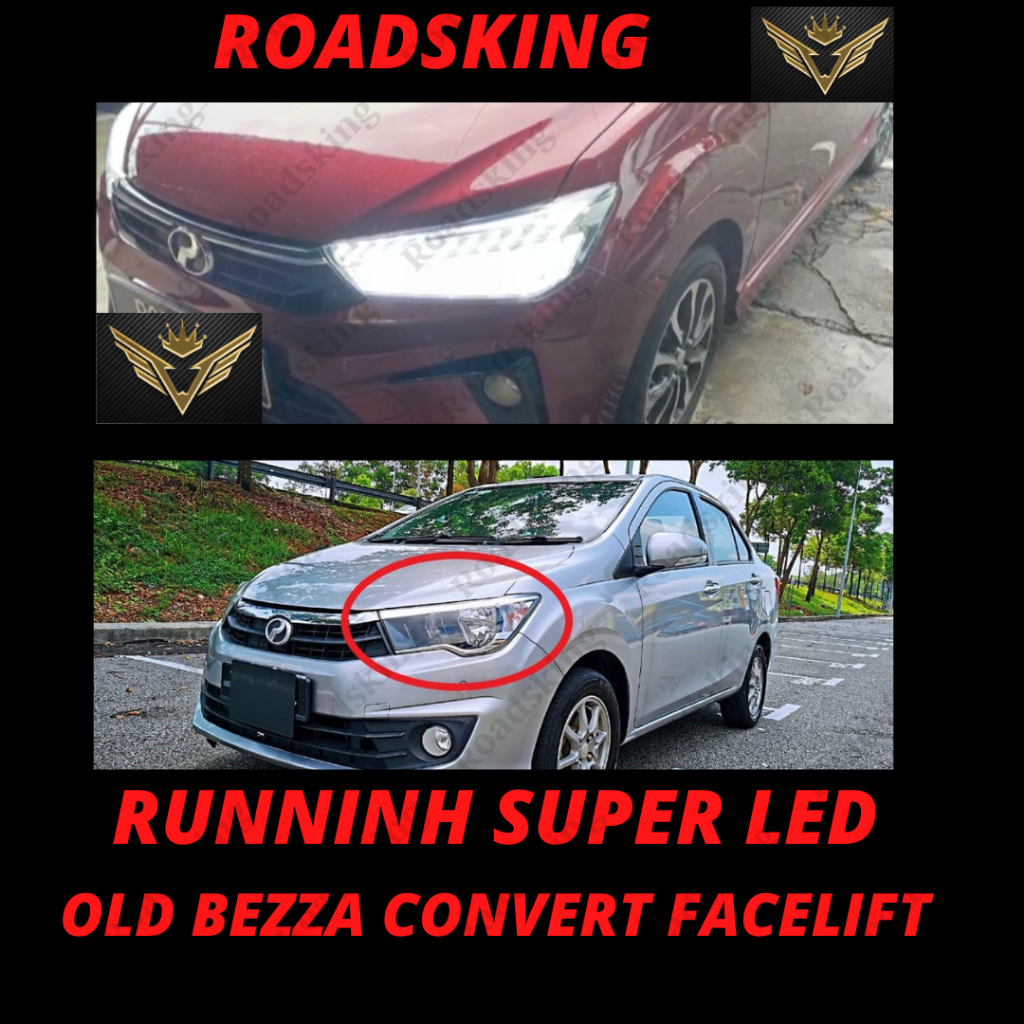 PERODUA BEZZA FACELIFT SUPER LED HEAD LAMP LAMPU HIGHT HIGH QUALITY ...