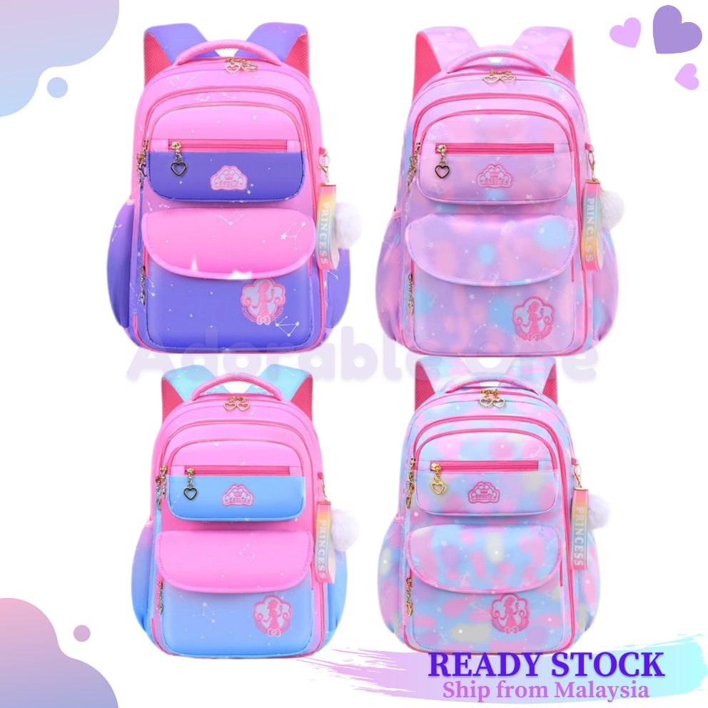 46cm Girl School Bag Kids Backpack Bag Primary Waterproof Beg Sekolah ...