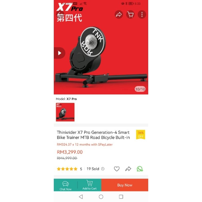 Thinkrider X7 Trainer (used, spareparts) | Shopee Malaysia