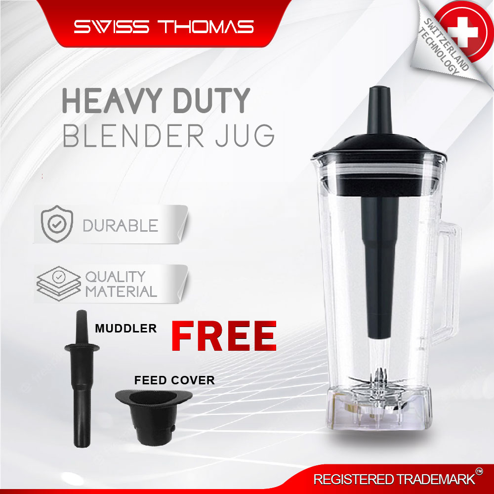 SwissThomas Jug For Heavy Duty High Speed Blender Pengisar Ice Cubes ...