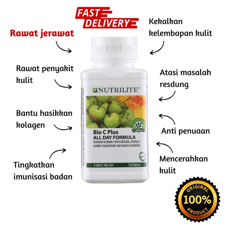 TRIAL PACK (REPACK) - AMWAY NUTRILITE Bio C Plus / set flawless, cantik, anti jerawat | Shopee ...