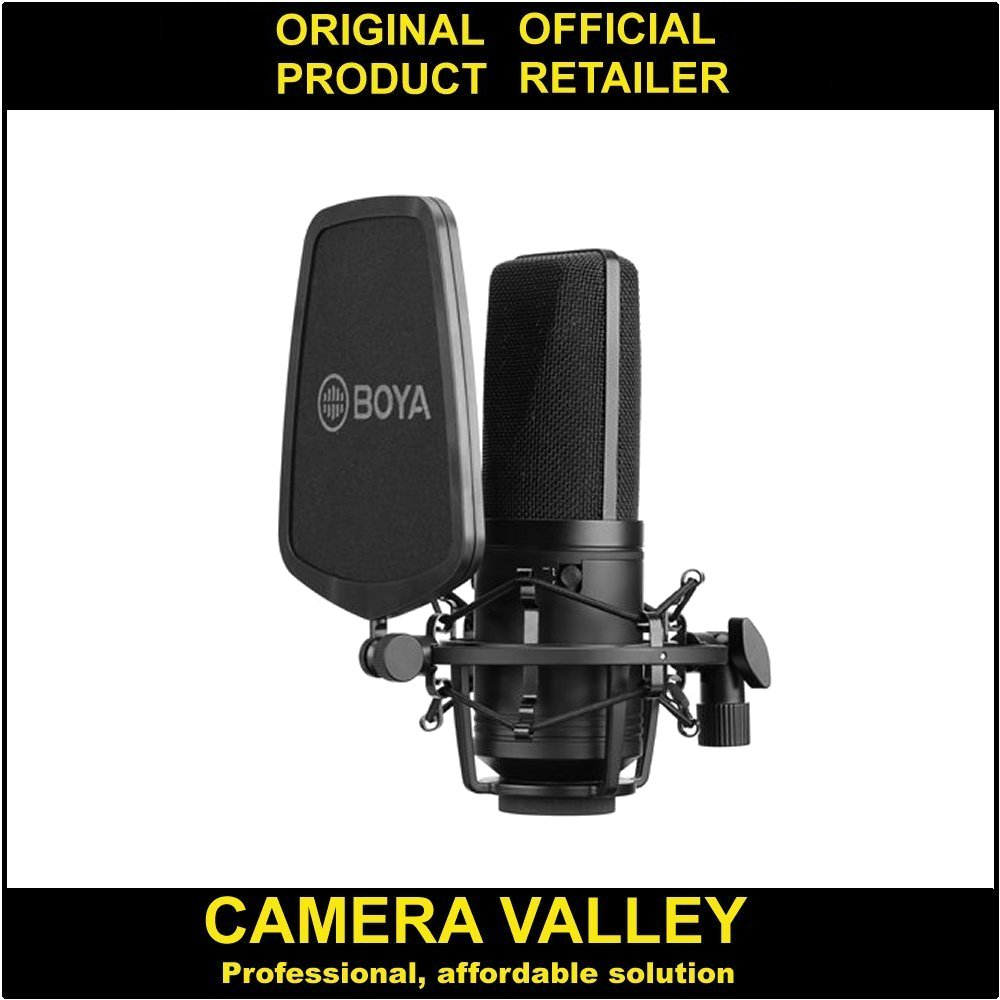 BOYA BY-M1000 Large Diaphragm Multi-Pattern Condenser Studio Microphone | Shopee Malaysia