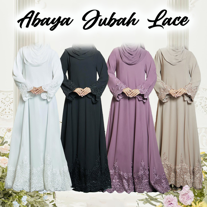 ABAYA Lace JUBAH Murah Dubai Turkey Sulam Lace Jubah MIX LACE EXCLUSIVE ...