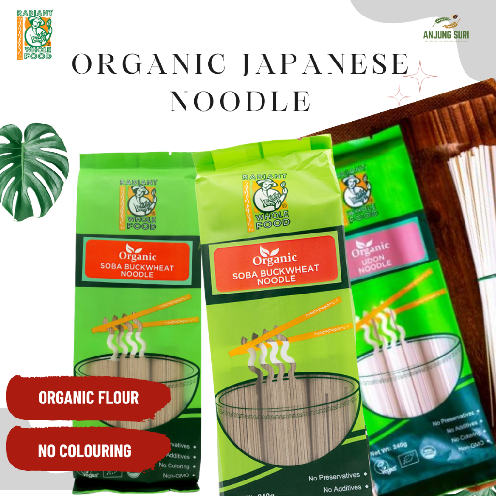 Radiant Organic Udon Noodle Soba Buckweat Green Tea Japanese Asian ...
