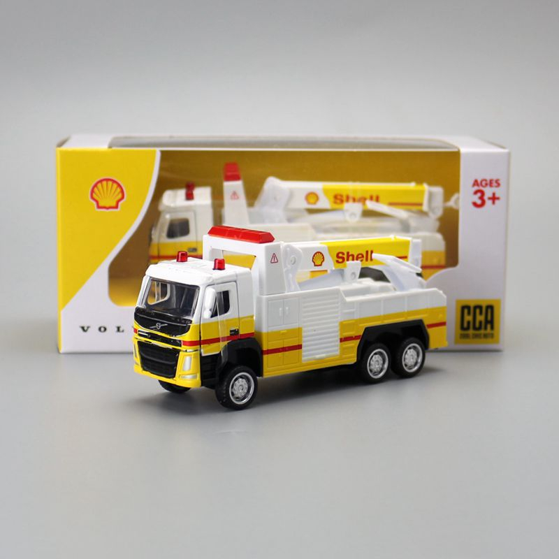 SHELL 1:72 Diecast Model Toy Volvo Rescue Truck Replica Pull Back Car ...