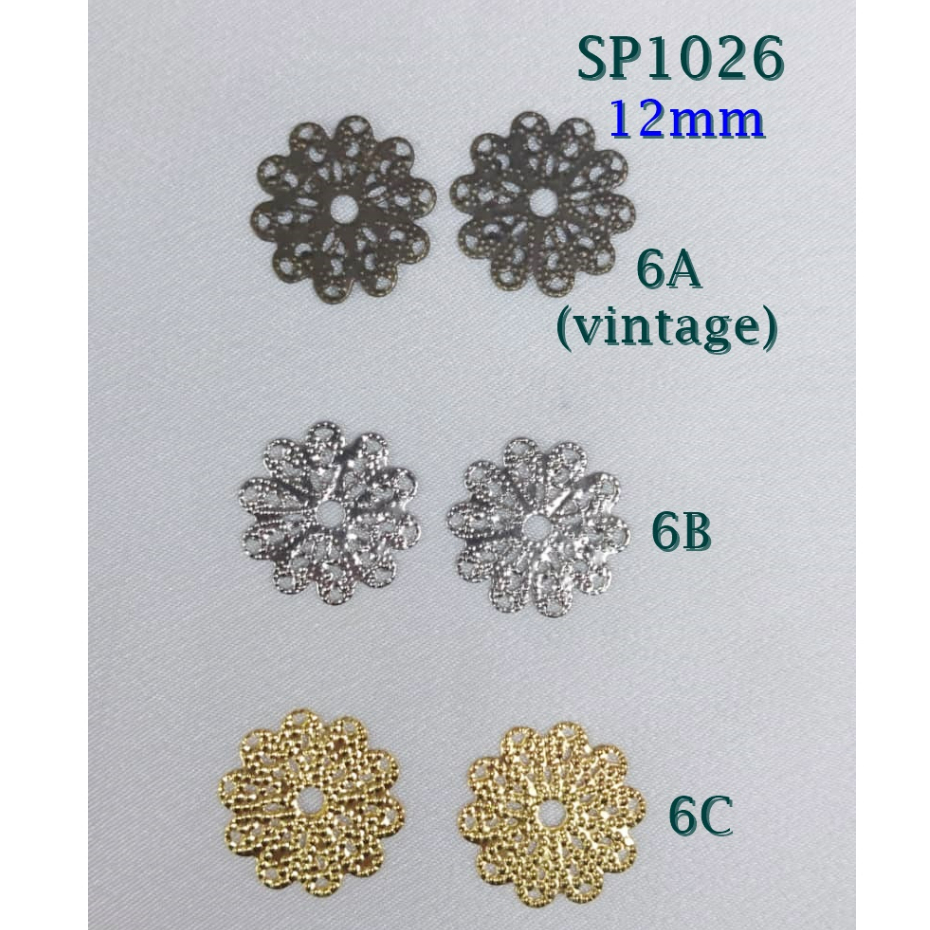 Part 1: 5PCS, Kerawang, Dokoh Besi, Filigree Metal Craft Jewerly for ...