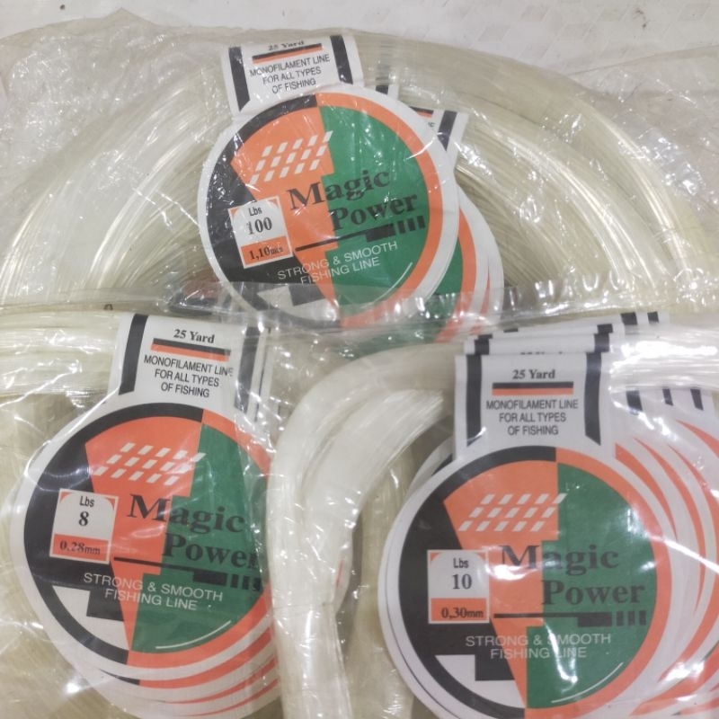 MAGIC POWER TALI PERAMBUT 08 LBS - 100 LBS LEADER NYLON FISHING LINE ...