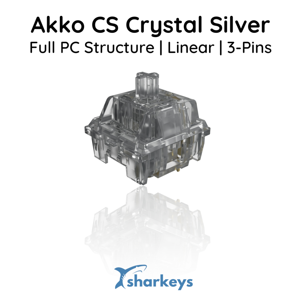 Akko CS Crystal Silver Linear Switch for Custom Mechanical Gaming and Office Keyboard | Shopee ...