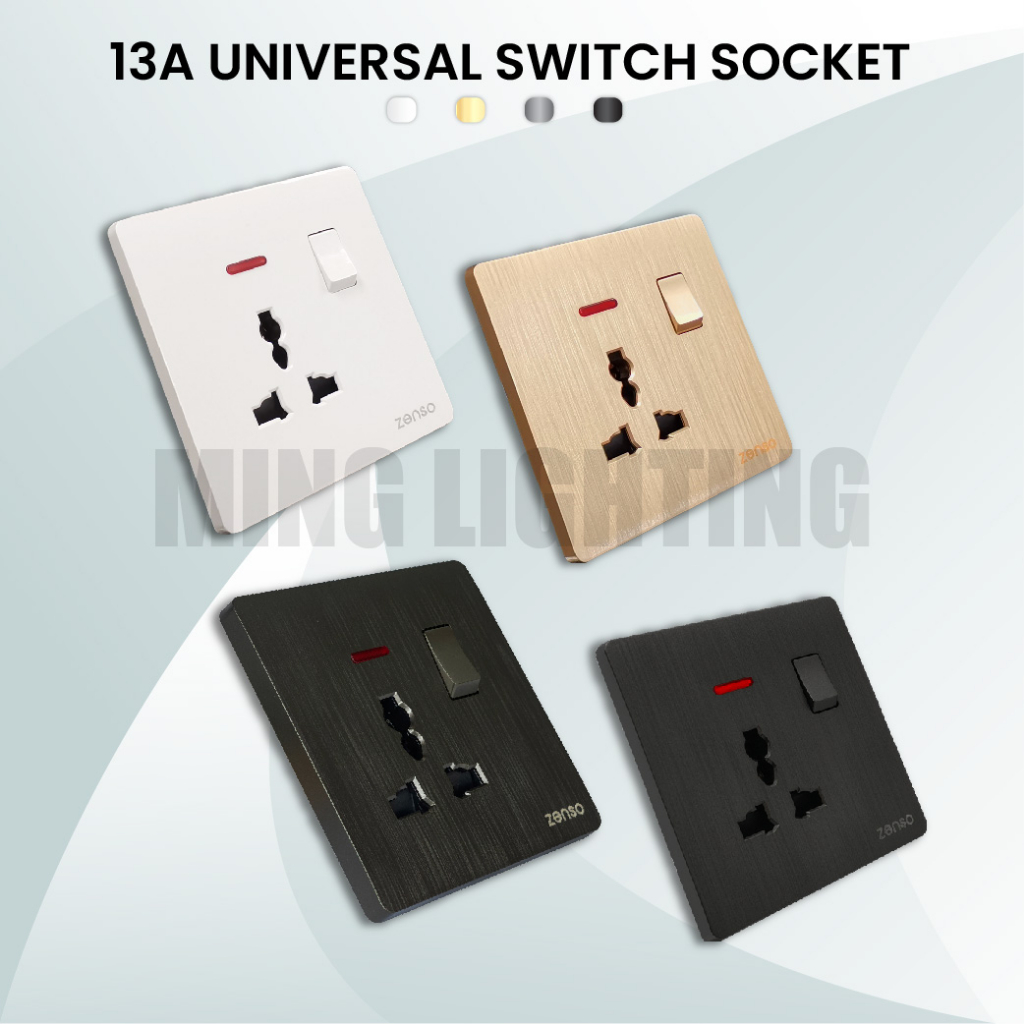 [SIRIM] ZENSO Grande Model Switch Metallic Surface Power Wall Switches ...