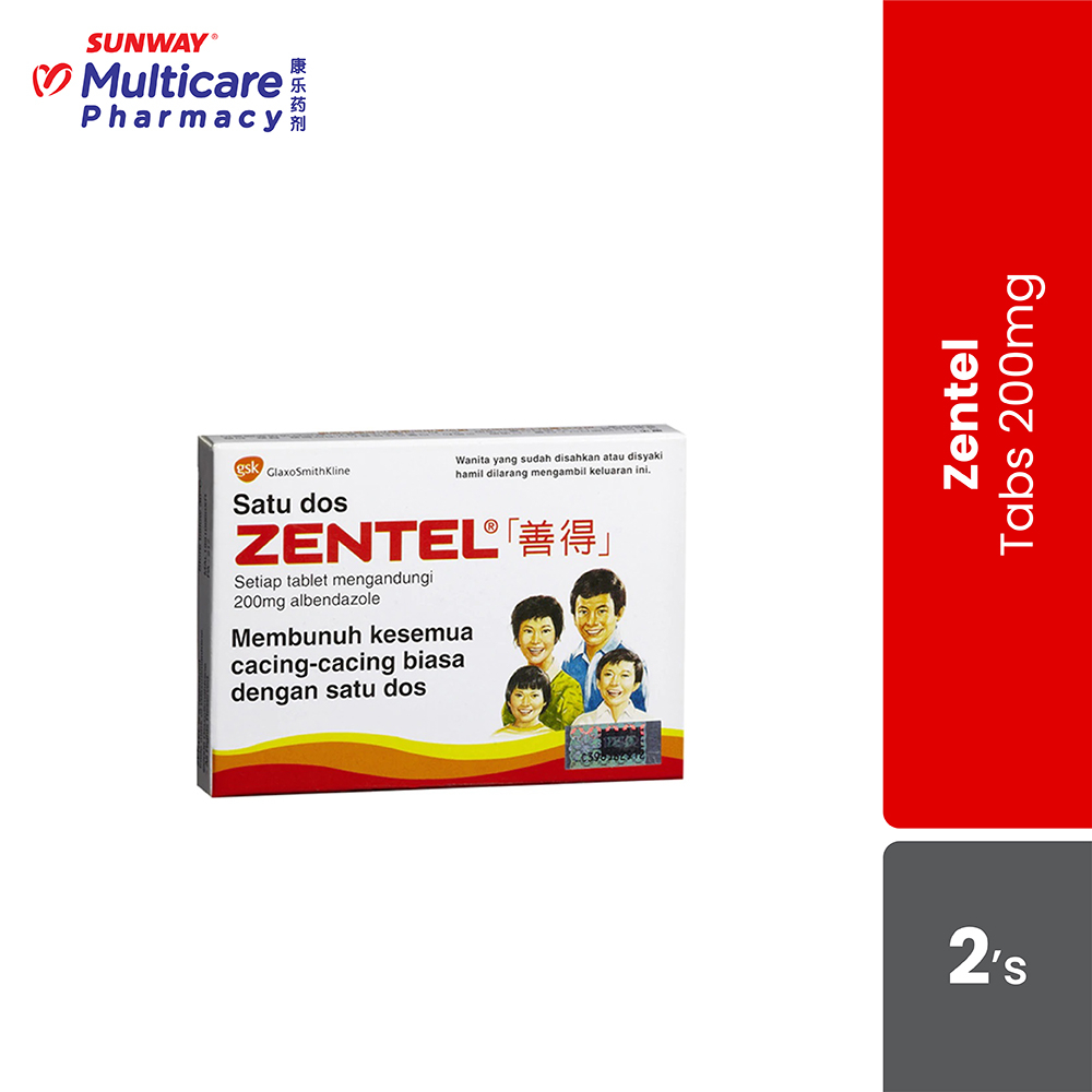 Zentel Tab 200mg (2'S) | Shopee Malaysia
