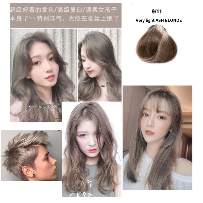 🔥READY STOK🔥9/11LIGHT AH BLONDE/Hair Dye Color Cream 100ML/Popular ...