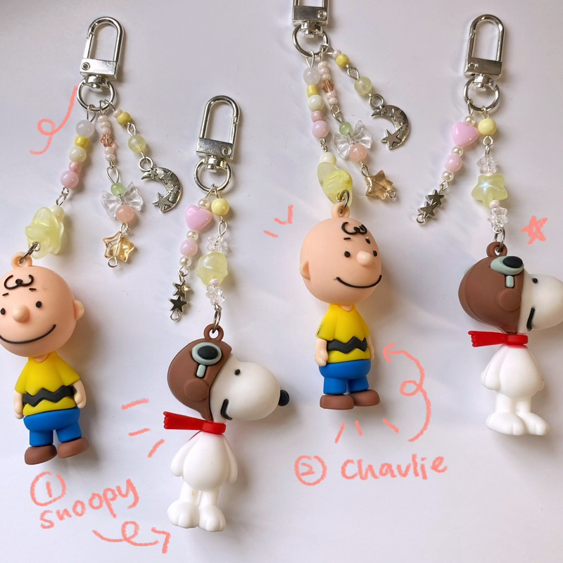 the 8 chapter | peanuts | snoopy charlie handmade beaded keychain ...