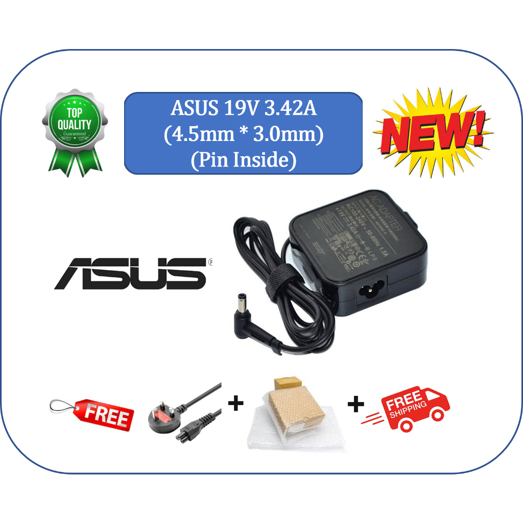 ORIGINAL!!! ASUS 19V 3.42A (4.5mm*3.0mm) For PRO P1440 P5430 P3540 ...