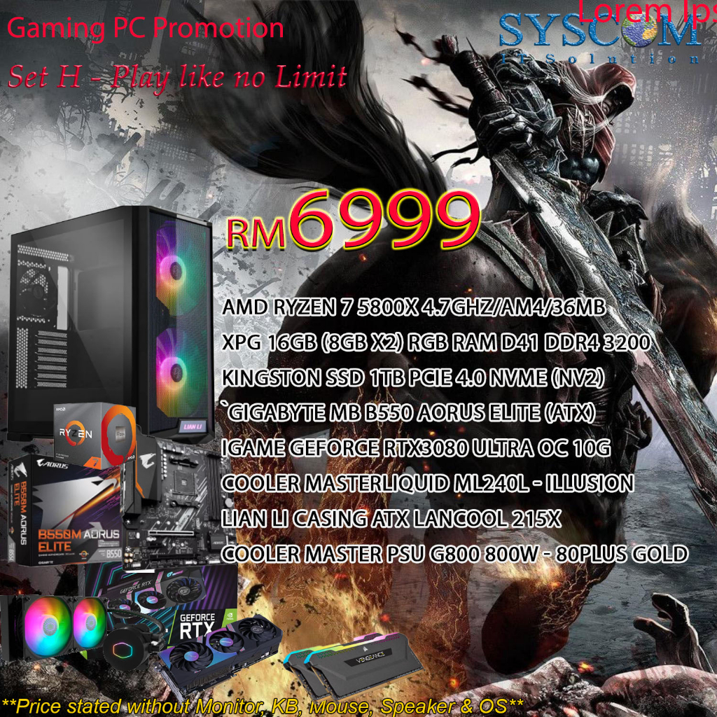 GAMING PC PROMOTION - AMD RYZEN 7 / RTX 3080 | Shopee Malaysia
