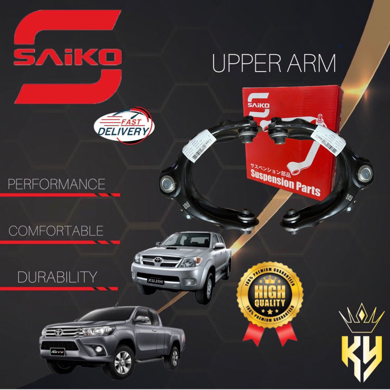 SAIKO FRONT UPPER ARM TOYOTA HILUX VIGO KUN25, FORTURNER HILUX REVO ...