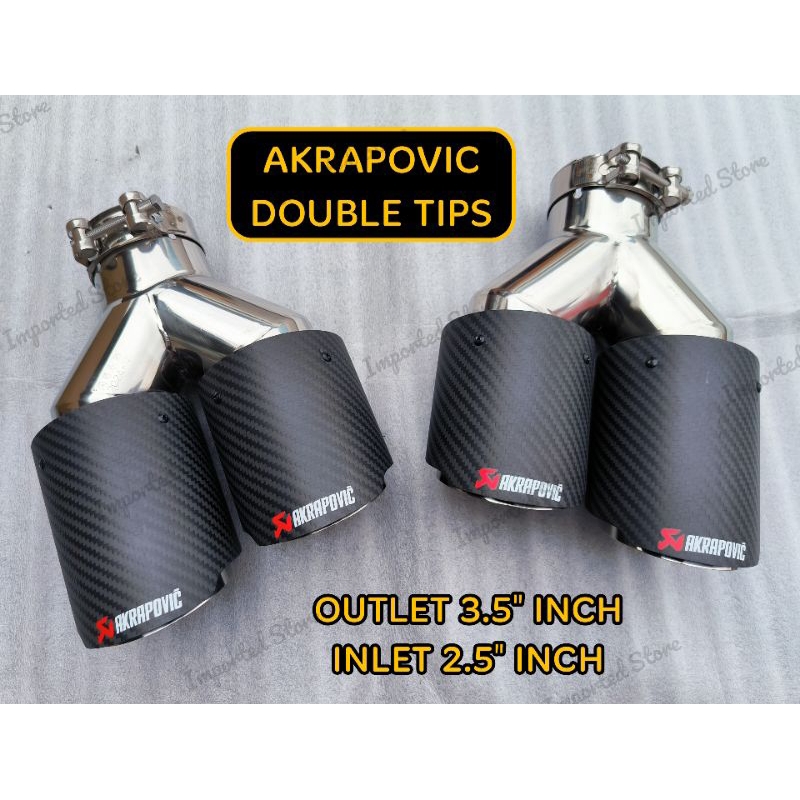 🔥 Akrapovic 🔥 Exhaust Twin Tip (Carbon Fibre) Double Wall | Shopee Malaysia