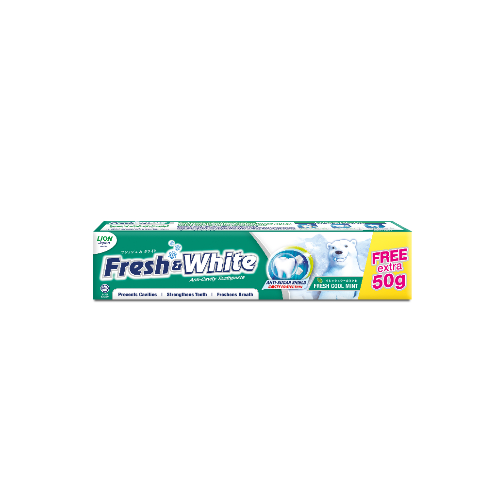 Fresh & White Toothpaste - Fresh Cool Mint (225g + 50g) | Shopee Malaysia