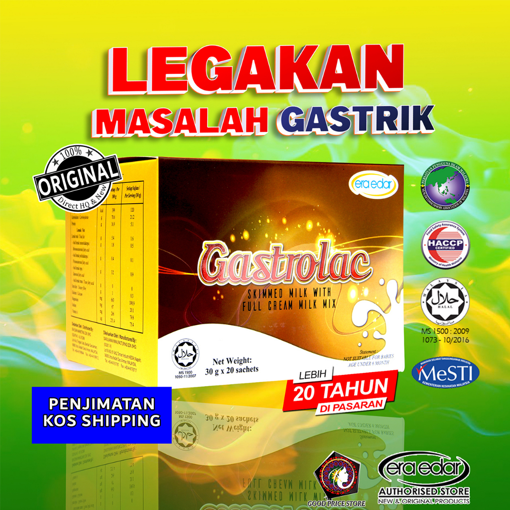 600g GASTROLAC Legakan Gastrik ~ 20 Sachet ( 30g ) Susu Penawar Gastric ...