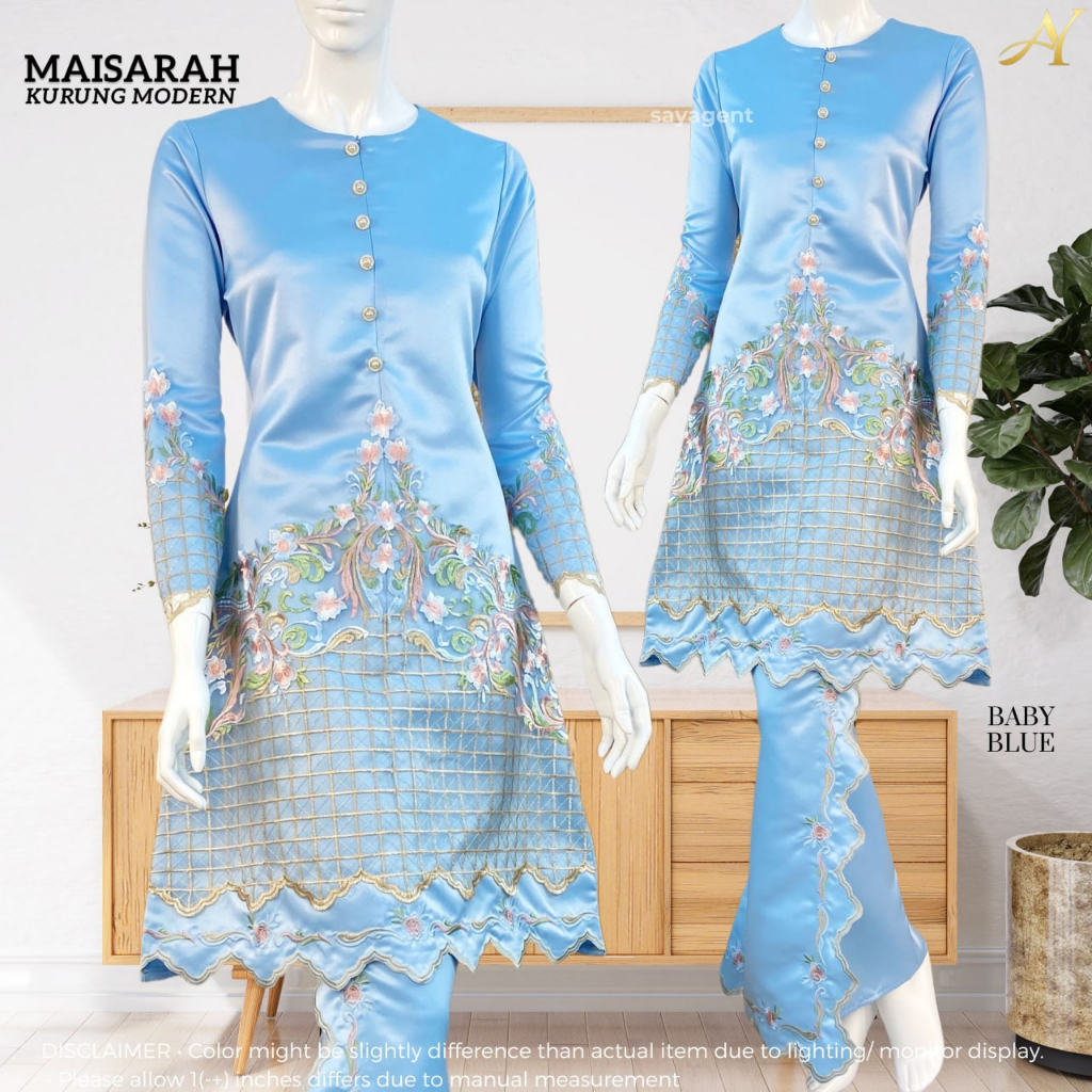 Kurung Modern Maisarah Baju Raya Kurung Satin Baju Tunang Nikah ...
