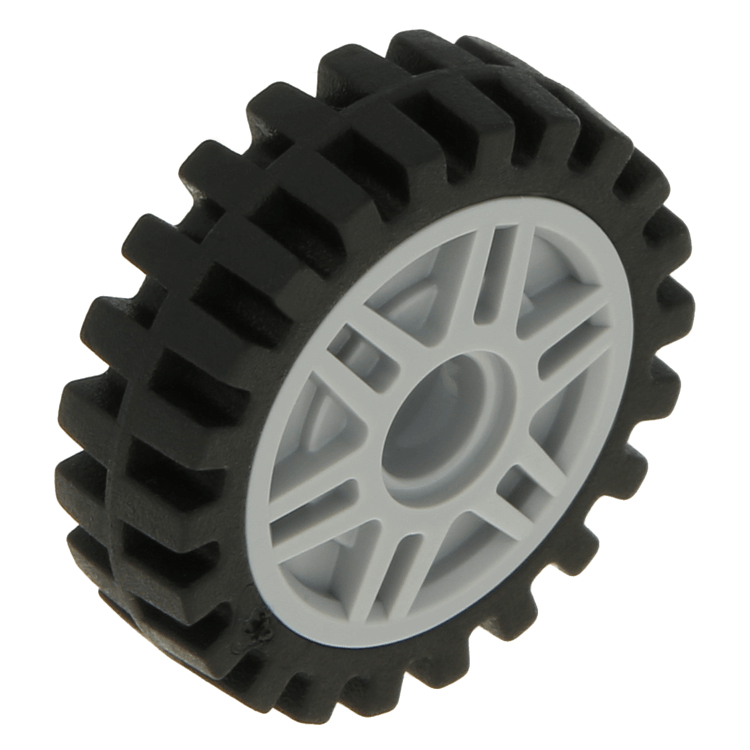【Ready Stock】GENUINE LEGO Black Tire (13971) - Light Bluish Gray Wheel ...
